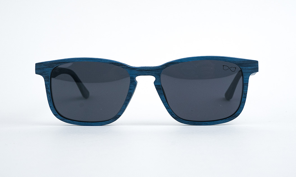 Printed Wooden Blue Sunglass | Premium Limitless Series