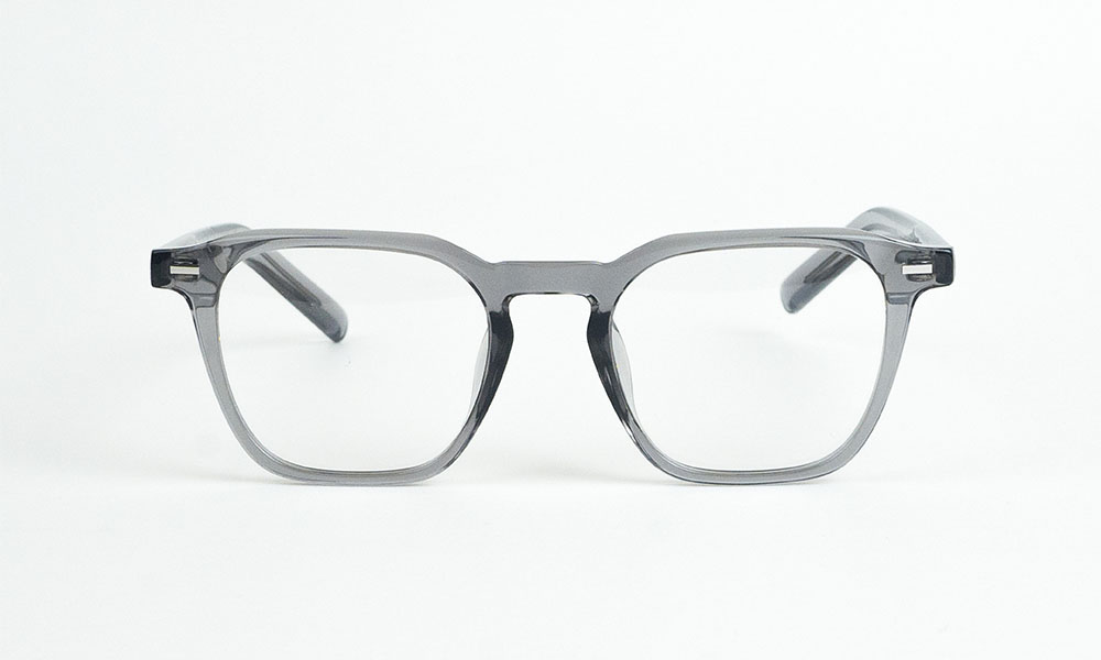 Square Transparent Grey Eyeglass | Elegant Prescription Frames