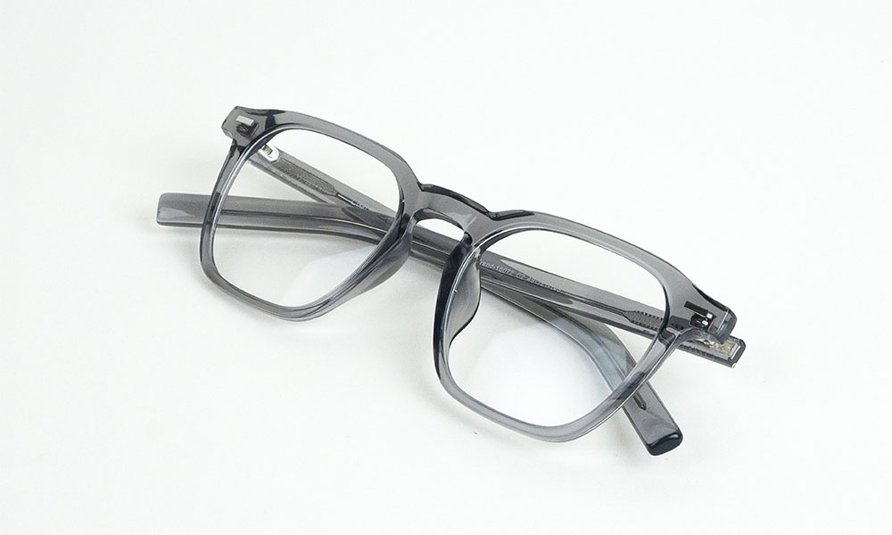 Square Transparent Grey Eyeglass | Elegant Prescription Frames