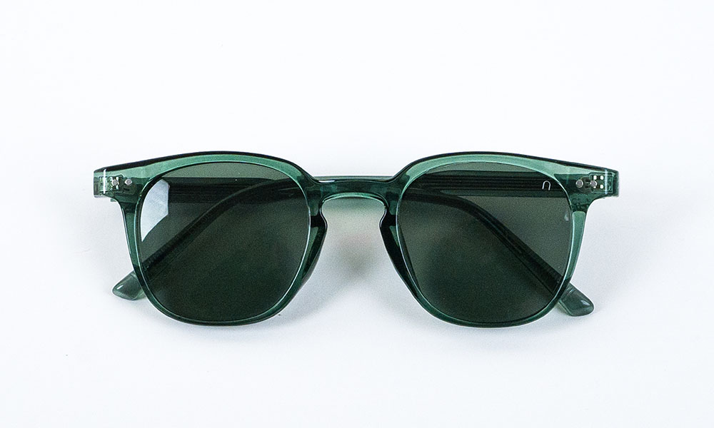 Transparent Green Polarized Sunglass | Shop Stylish Shades